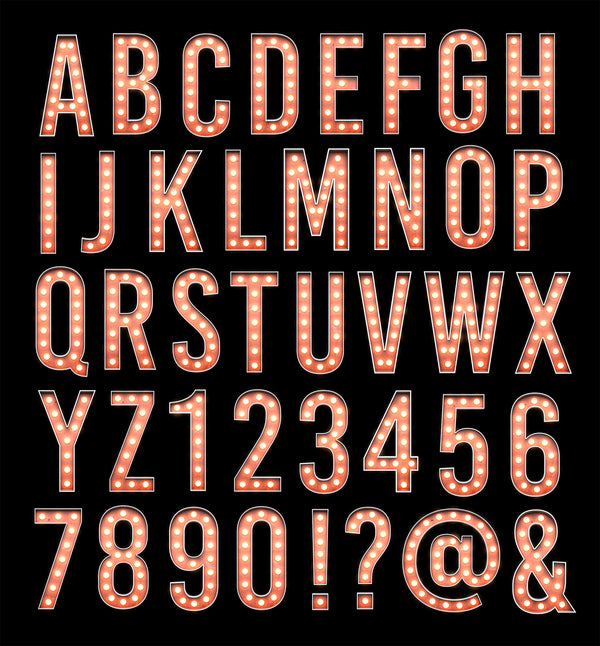 Vintage Style Marquee Bulb Sign Letters – Spoon Graphics