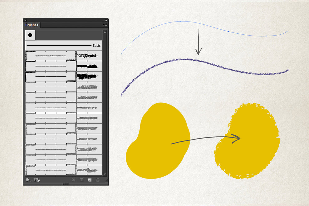 12 Wax Crayon Illustrator Brushes – Spoon Graphics Shop